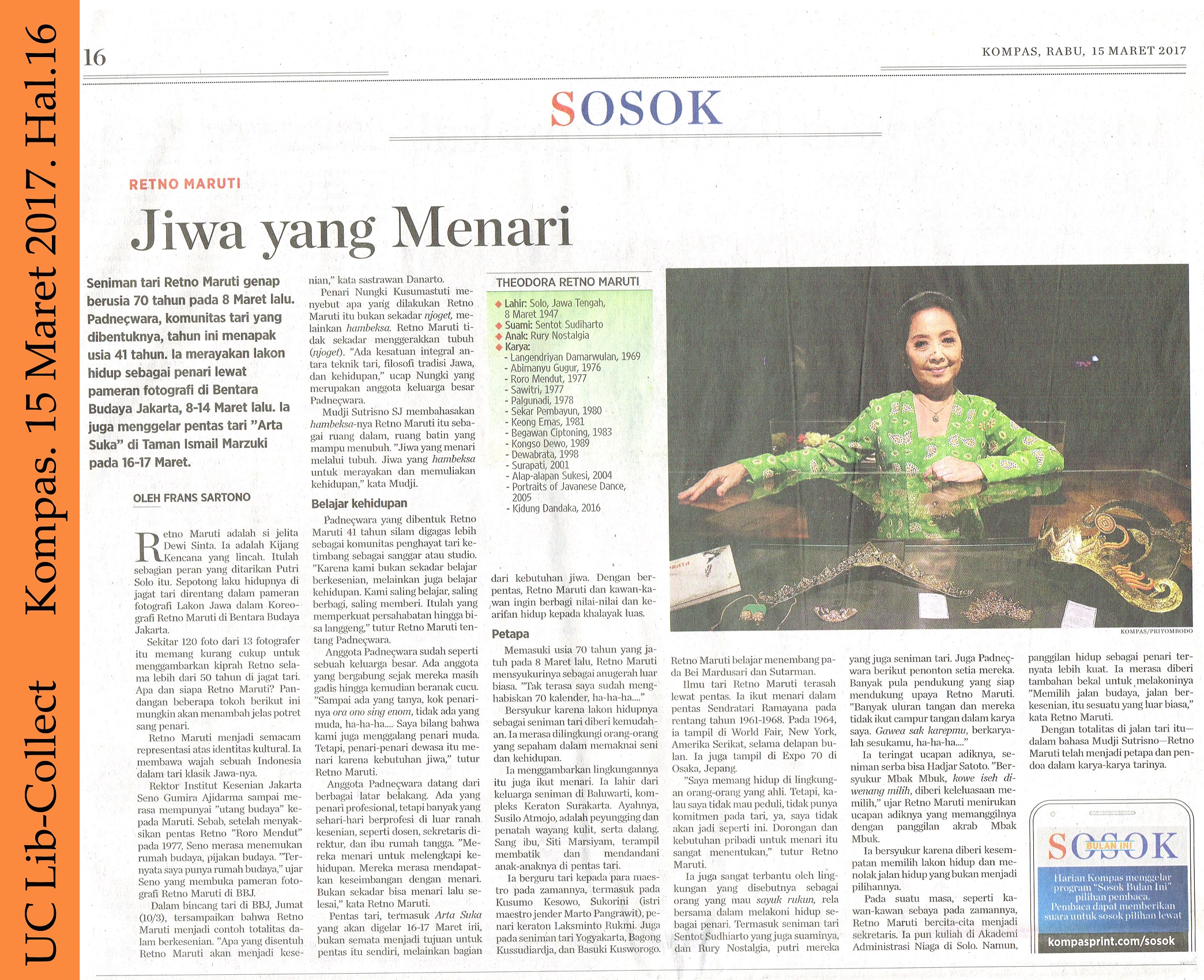 Retno Maruti Jiwa yang Menari - Library