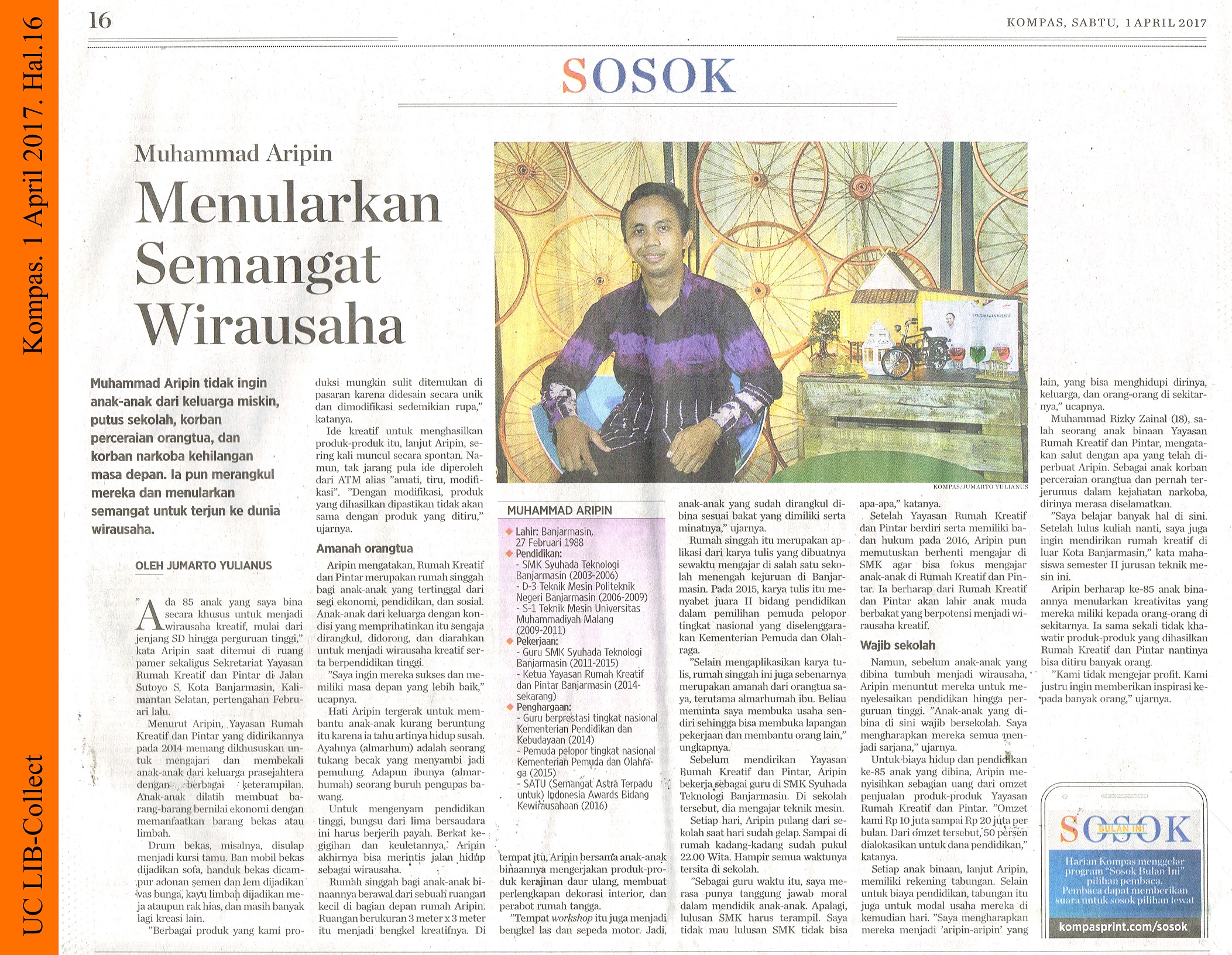 Muhammad Aripin Menularkan Semangat Wirausaha – Library Muhammad Aripin Menularkan Semangat Wirausaha – Library