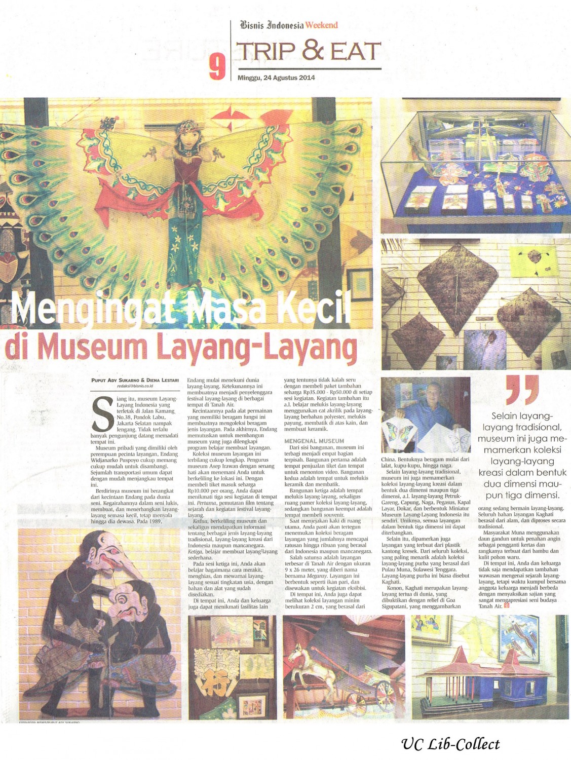 Mengingat Masa Kecil di Museum Layang-layang - Library