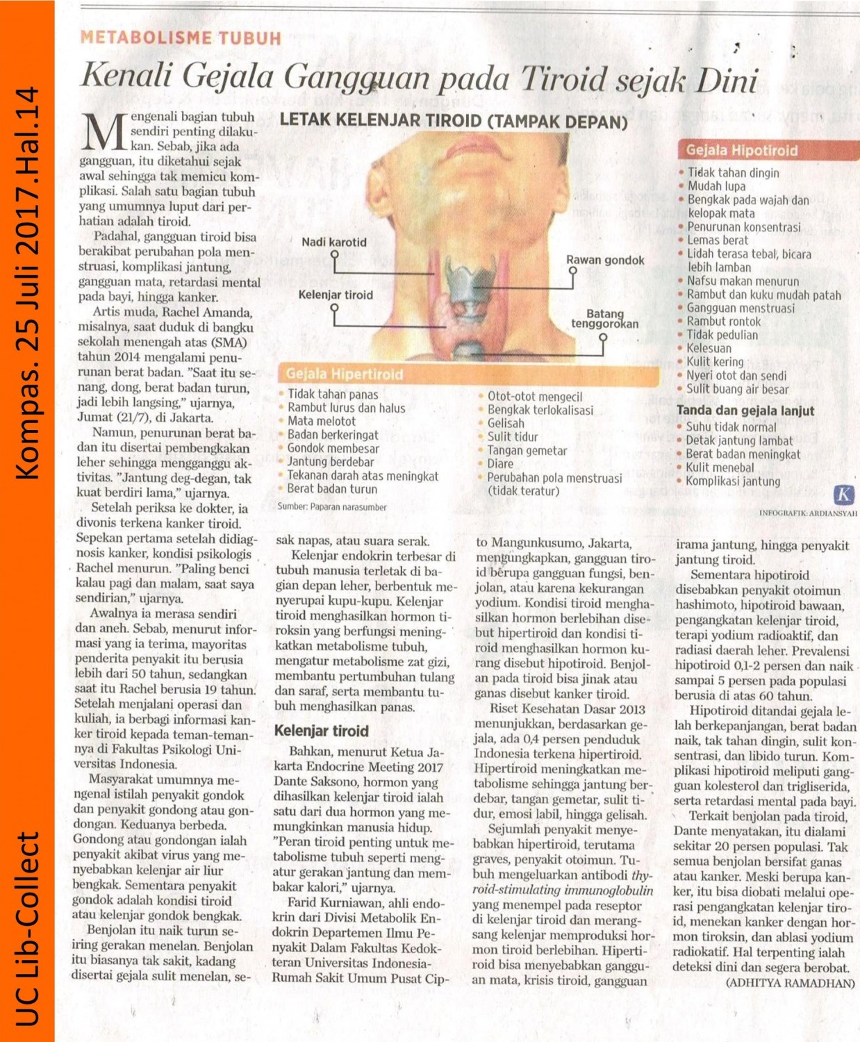 Kenali Gejala Gangguan pada Tiroid sejak Dini - Library