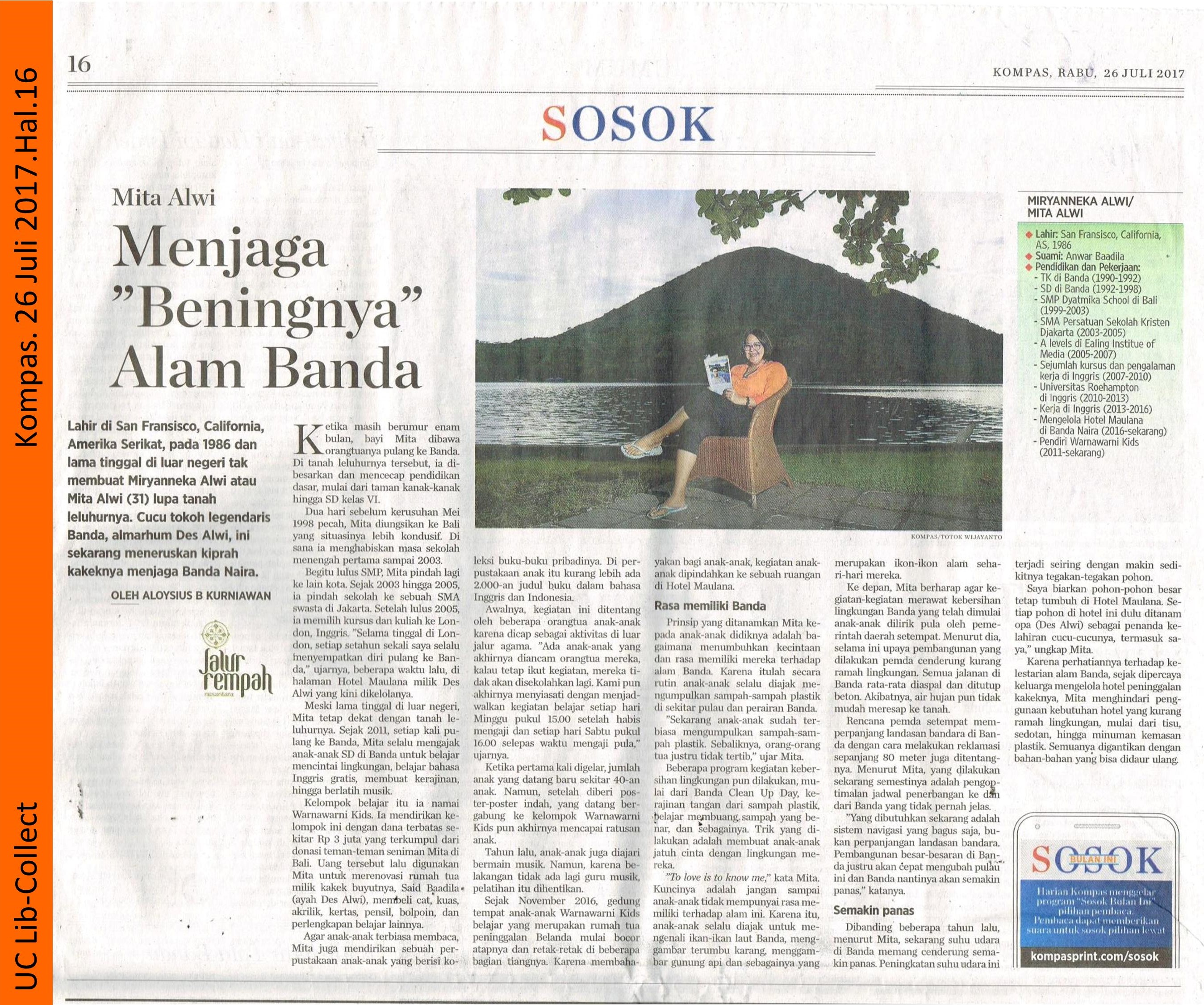 Mita Alwi Menjaga "Beningnya" Alam Banda - Library