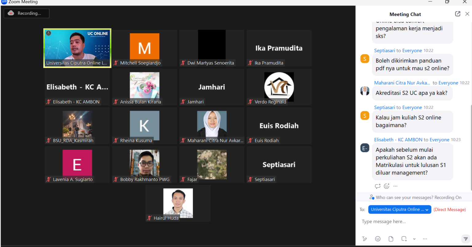 Virtual Info Session Universitas Ciputra Online