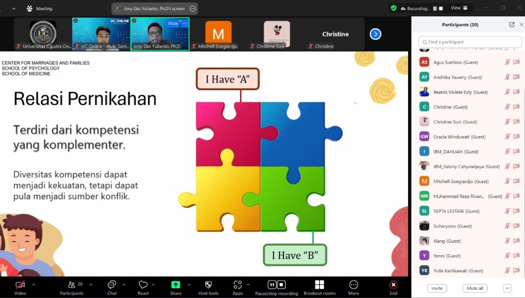 Konflik Keluarga dan Budaya - Webinar Psikologi dan UC Online