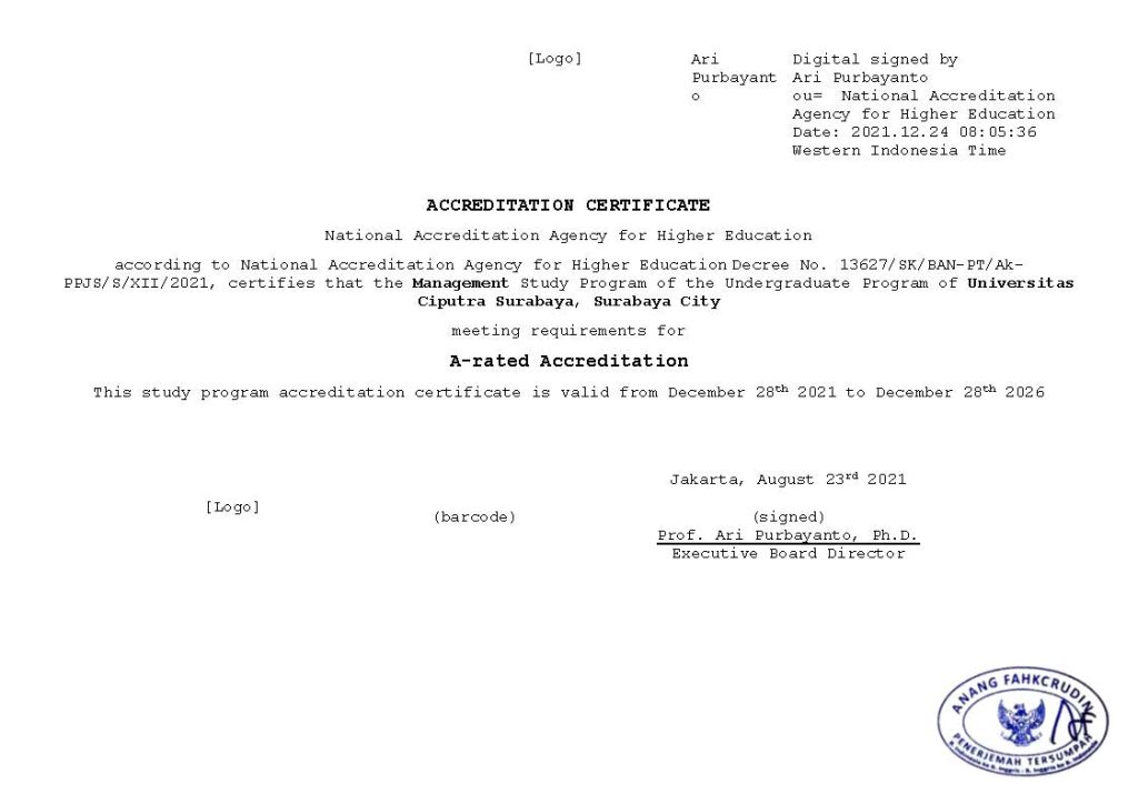 Certification & Accreditation – Quality Assurance