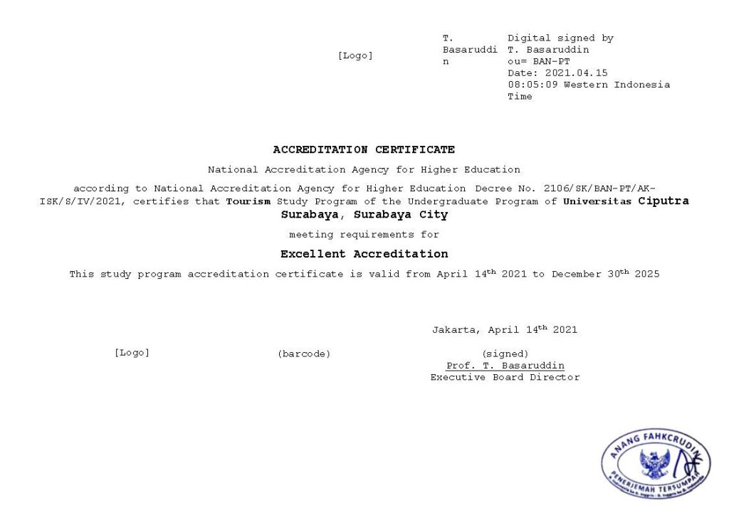 Certification & Accreditation – Quality Assurance