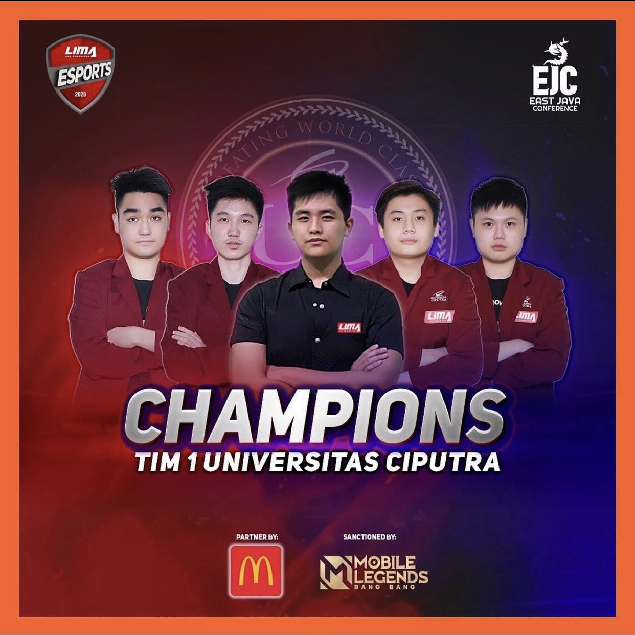 Juara 1 pada Liga Mahasiswa Esport Tingkat Jawa Timur - Universitas Ciputra