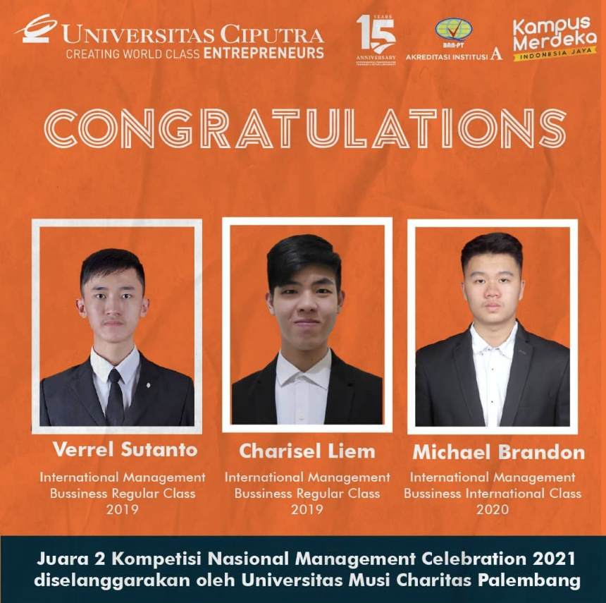 Juara 2 Kompetisi Nasional Management Celebration 2021 diadakan oleh ...