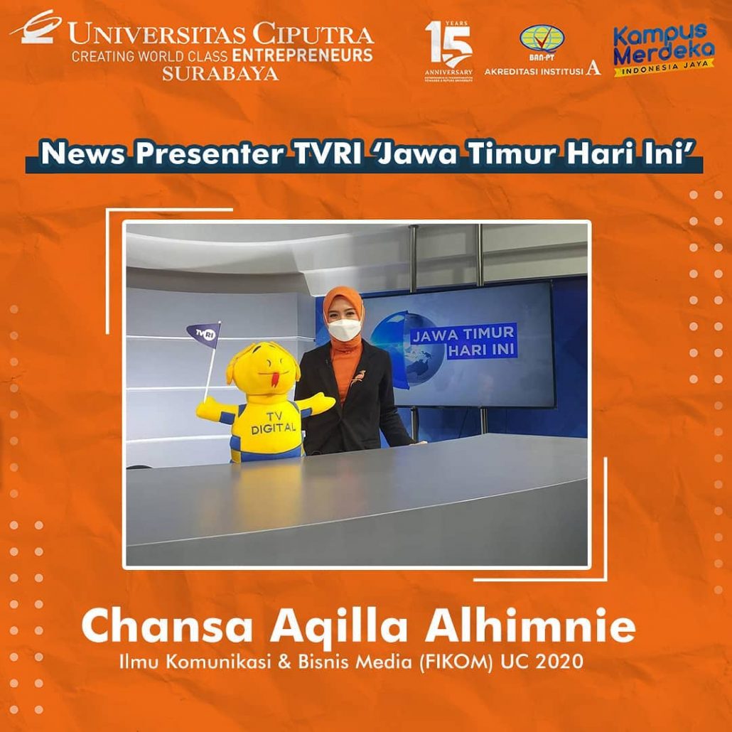 News Presenter di TVRI "Jawa Timur Hari Ini” - Universitas Ciputra
