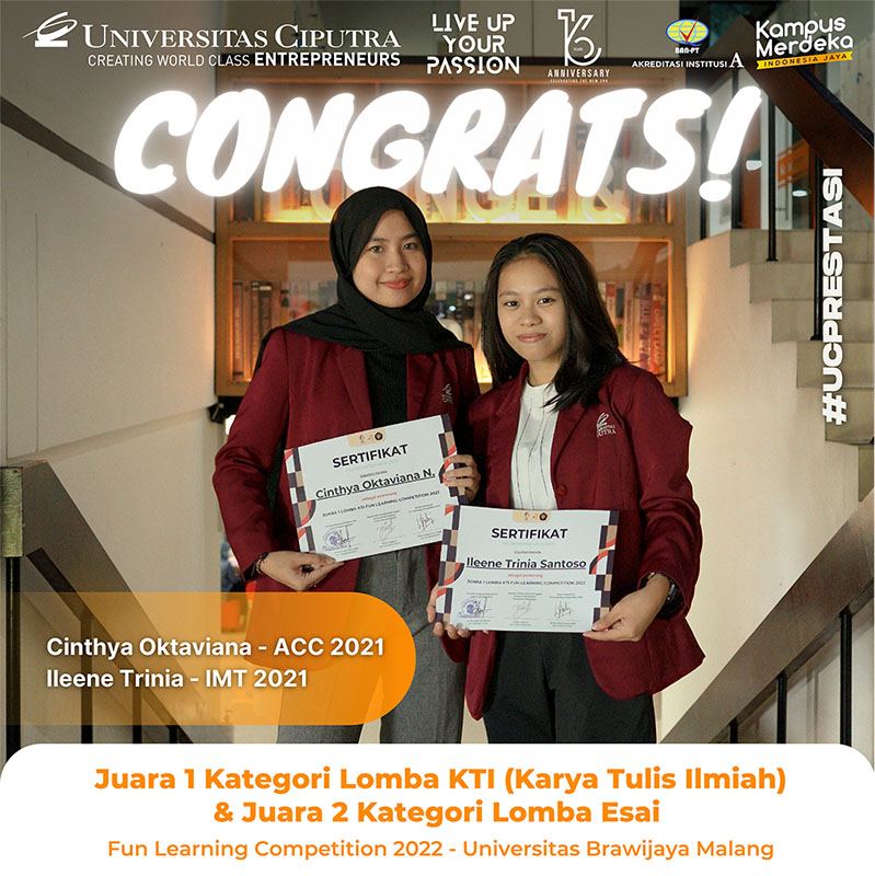 Juara 1 Kategori Lomba KTI dan Juara 2 Kategori Lomba Esai Fun Learning ...