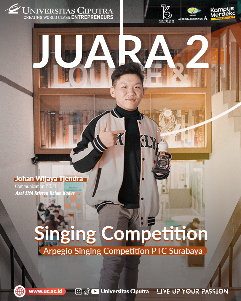 Juara 2 Arpegio Singing Competition - Universitas Ciputra