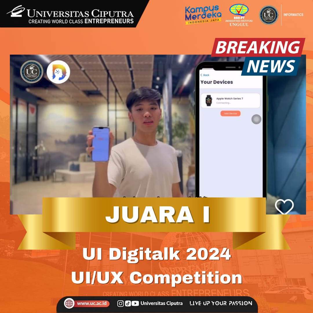 Juara 1 Kompetisi Nasional UI/UX UI DIGITALK 2024 - Universitas Ciputra
