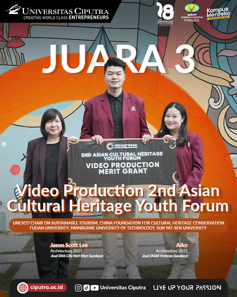 Juara 3 Video Production 2nd Asian Cultural Heritage Youth Forum ...