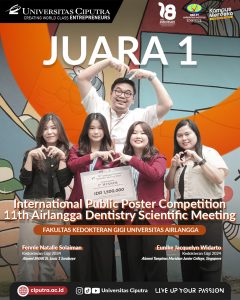 Juara 1 International Public Poster Competition 11th Airlangga Dentistry Scientific Meeting ...
